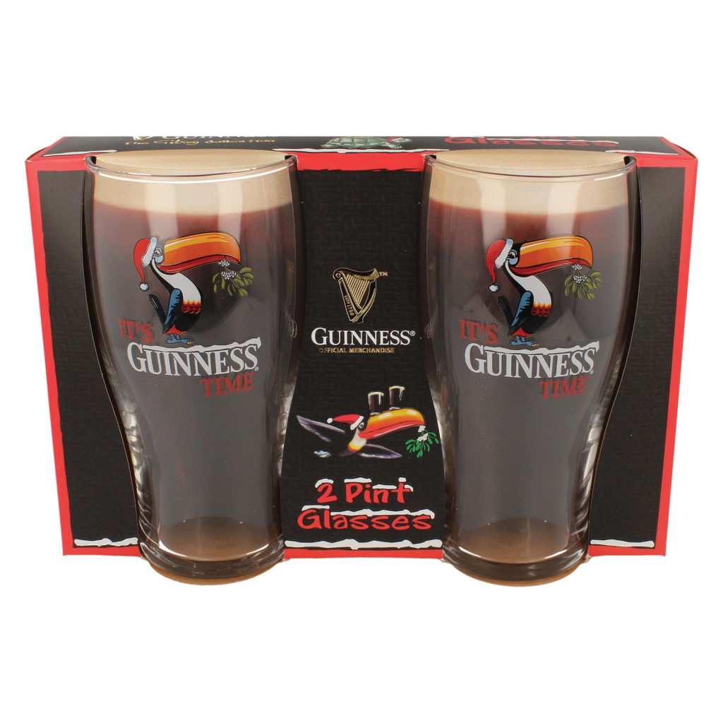 Buy Guinness Christmas Toucan Pint Glass Set at SoccerCards.ca!