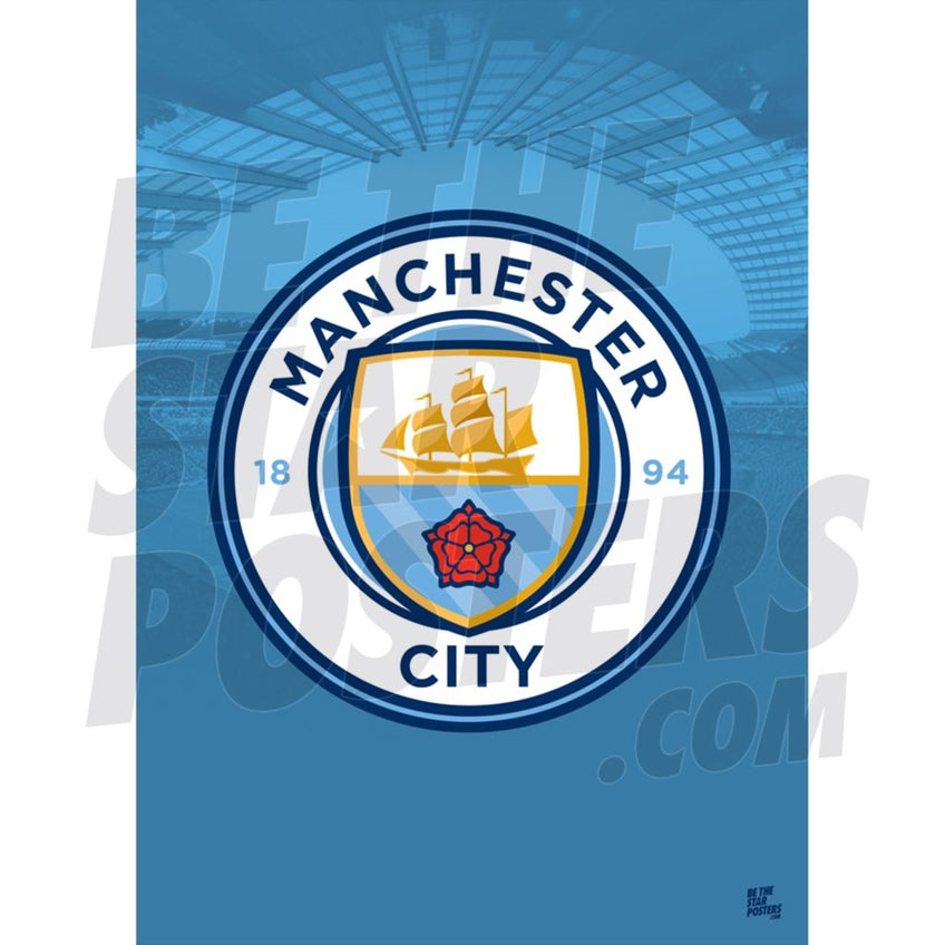 Buy Manchester City Crest Poster online! – SoccerCards.ca
